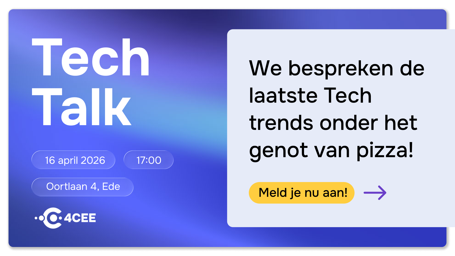 4CEE Tech Talk - Donderdag 16 april 2026